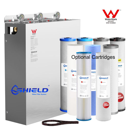 WaterMark Certified 20" x 4.5" Triple Whole House Water Filter System ...
